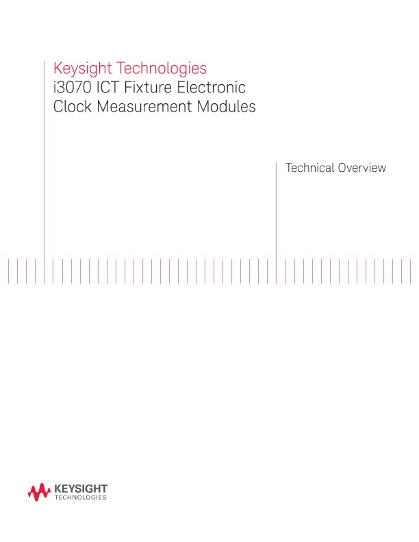 i3070 ICT Fixture Electronic Clock Measurement Modules PDF Asset Page | Keysight